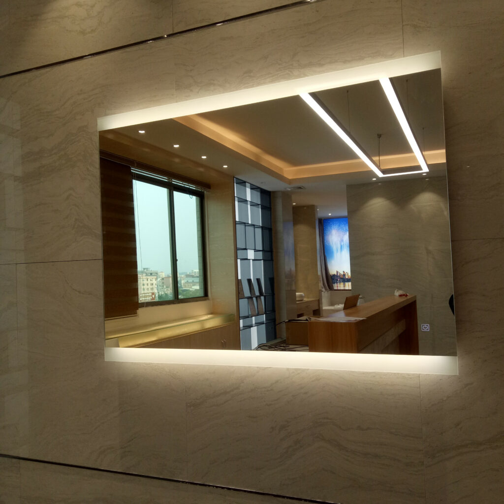 LED mirror with side diffusers
